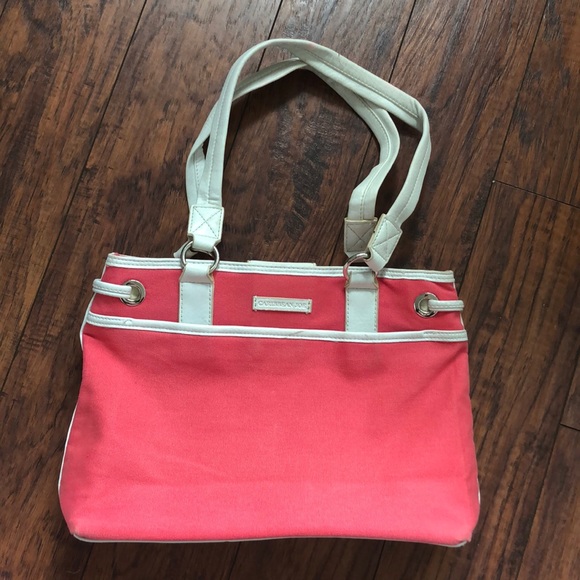 Caribbean Joe | Bags | Caribbean Joe Hot Pink And White Bag | Poshmark